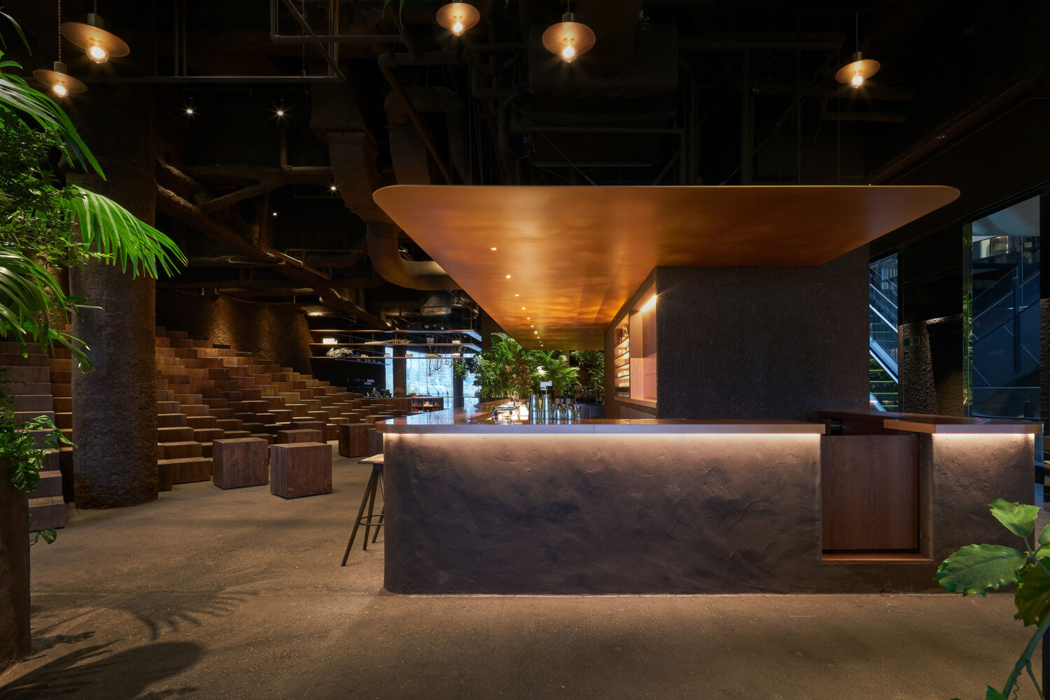 Atelier Tsuyoshi Tane Architectsによる、東京・神宮前の飲食店「GYRE. FOOD ...