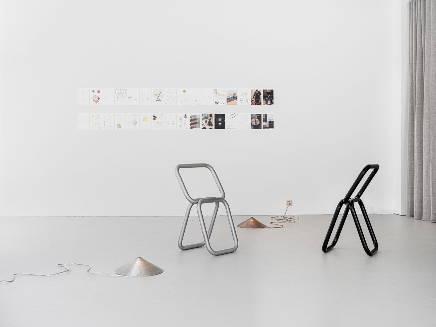 長谷川豪による、椅子「Seatless Chair」と照明「Lamp Cable Lamp」。ベルギーのMANIERAの為にデザイン ...