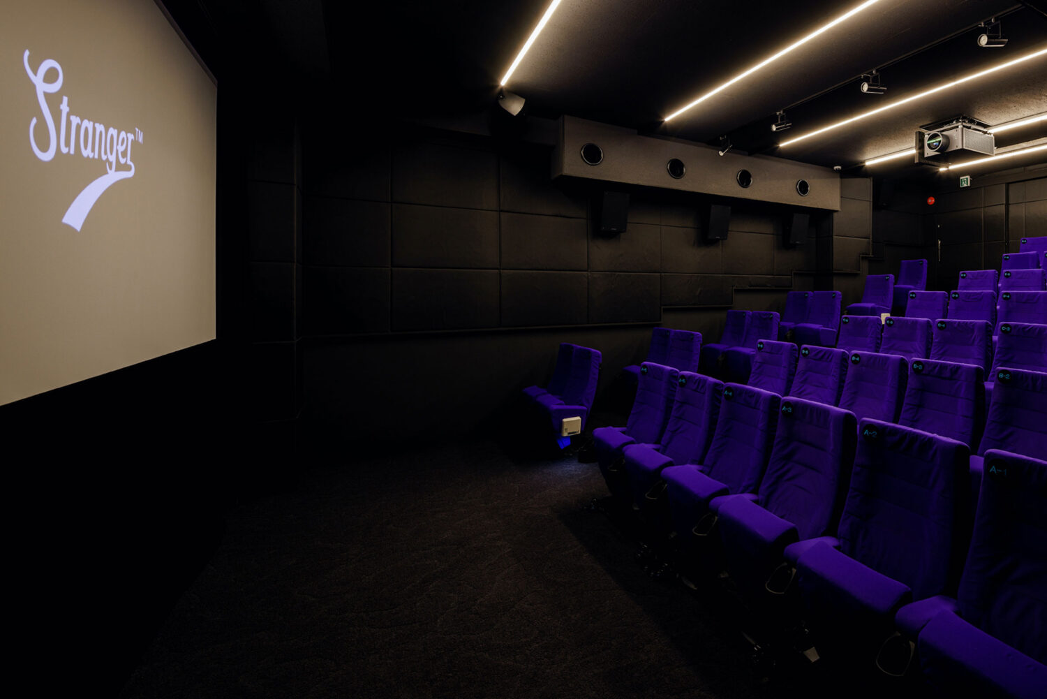 大嶋励＋小阿瀬直＋山田優 / SNARK Inc.による、東京・墨田区の、映画館「Stranger」。カフェ併設型として計画。“現代的にアップデートした鑑賞体験”を主題とし、動線上に境界線を ...